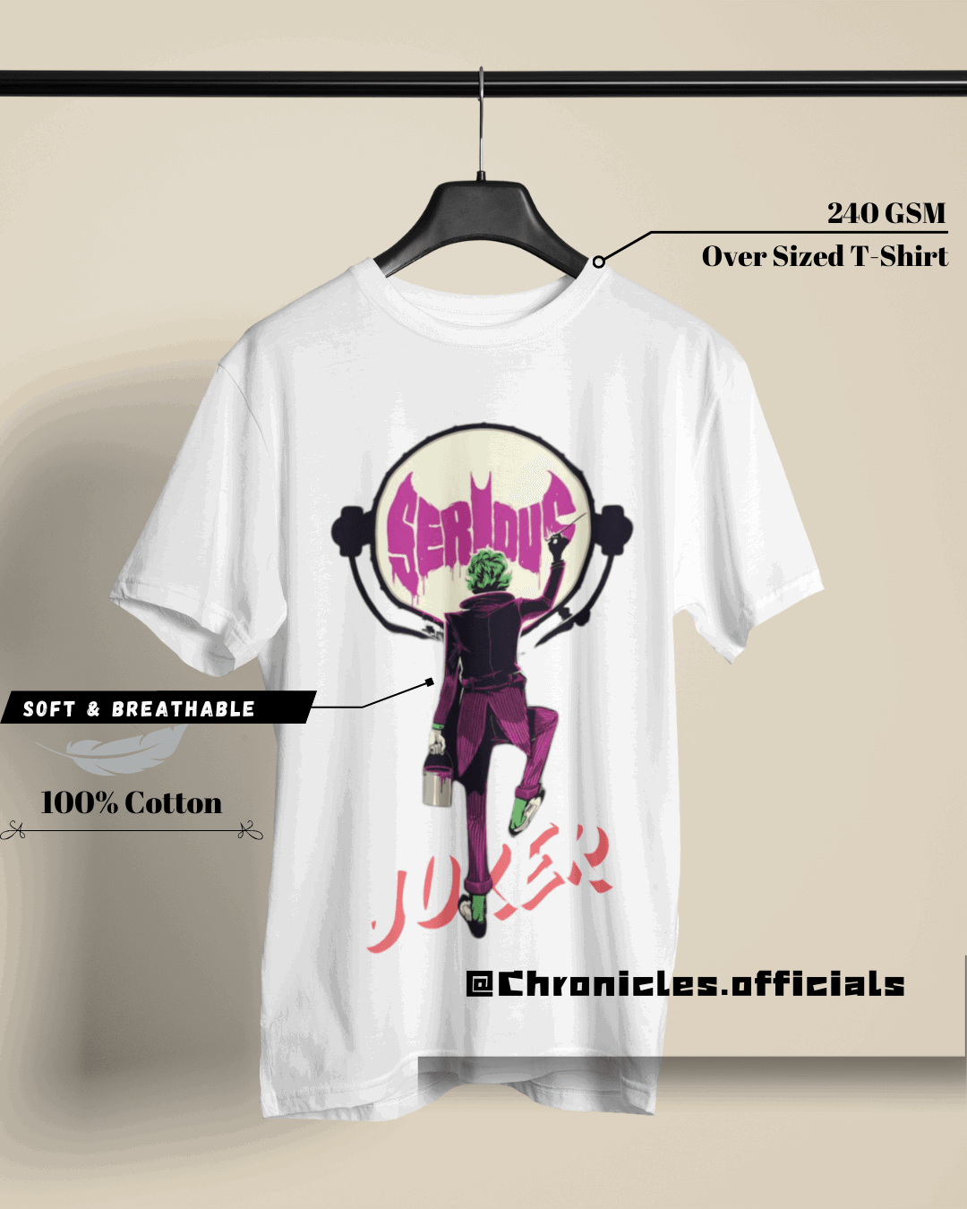 The Joker Symbol - Joker DC Oversized and Regular T-Shirt – CHRONICLES